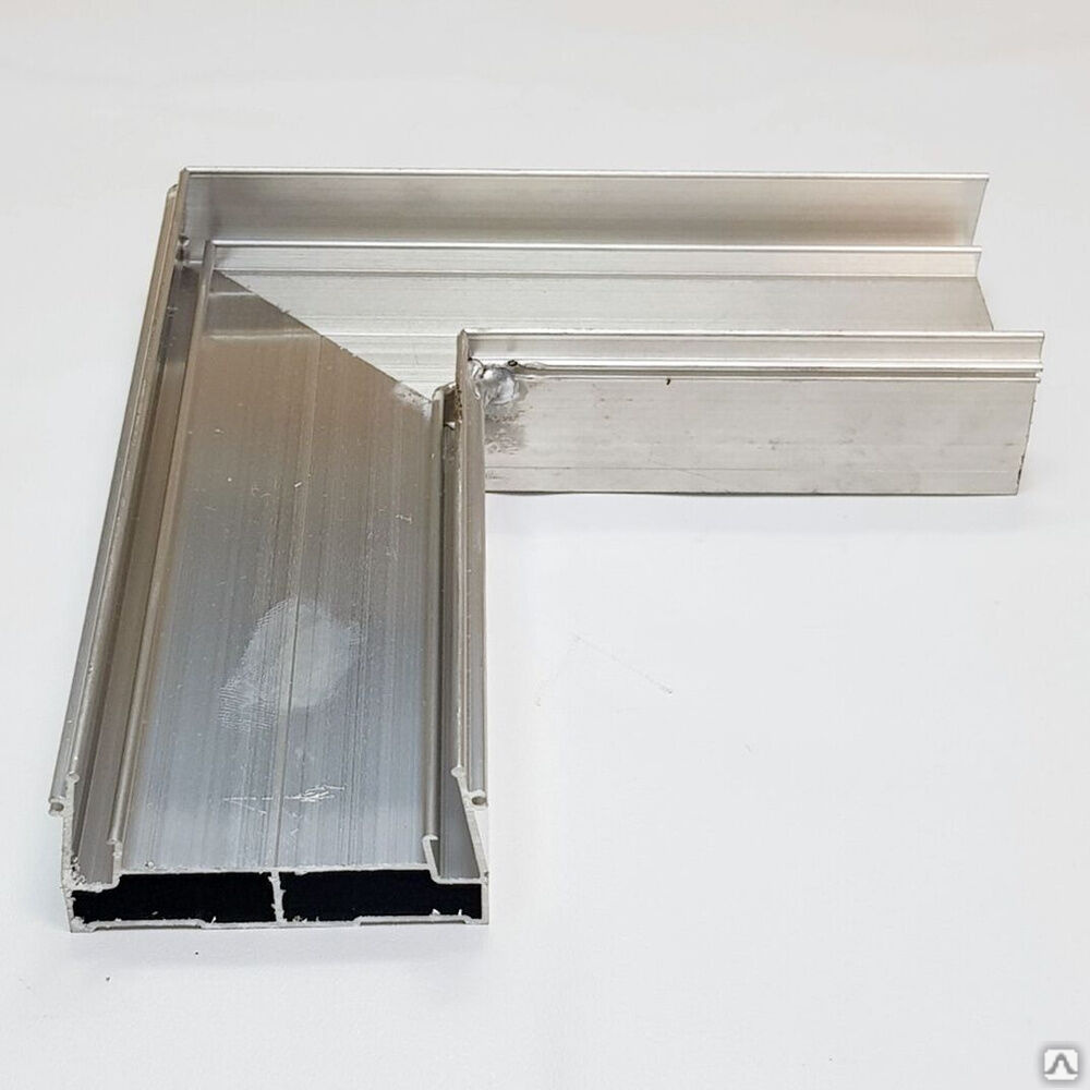 Готовый сварной угол из профиля Flexy LINE 50 для натяжных потолков без покраски алюминий, цена ...